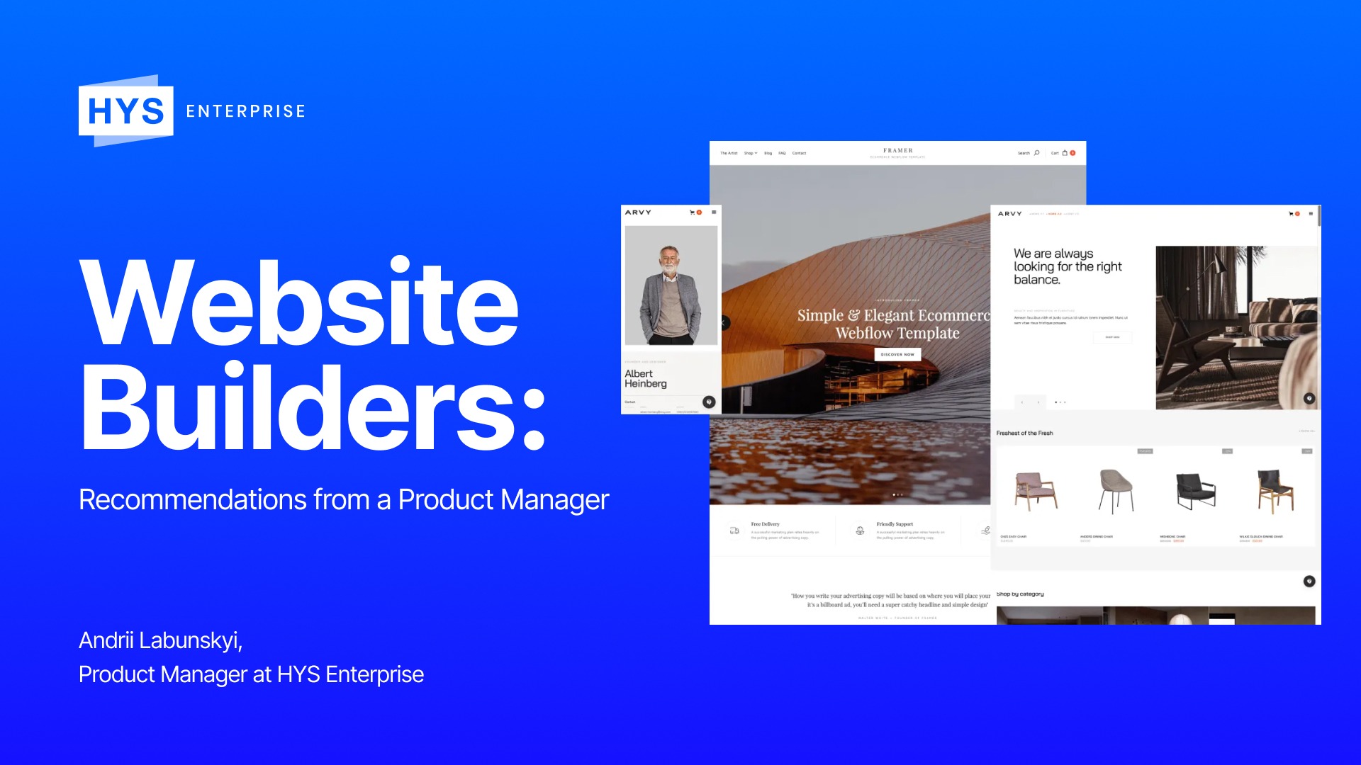 Website Builders: Recommendations from a Product Manager
